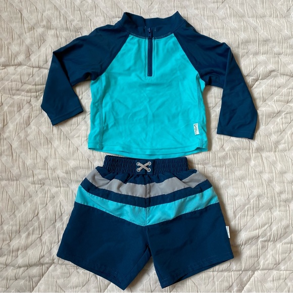 Green Sprouts | Swim | Greensprouts Color Block Rashguard Swim Set ...
